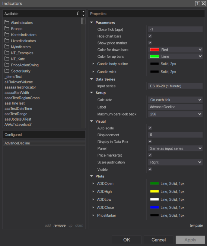 Advance / Decline indicator for nt8 - NinjaTrader Support Forum